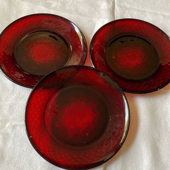 Luminarc | Dining | Vintage 8 Ruby Red Luminarc Cristal Darques Durand ...